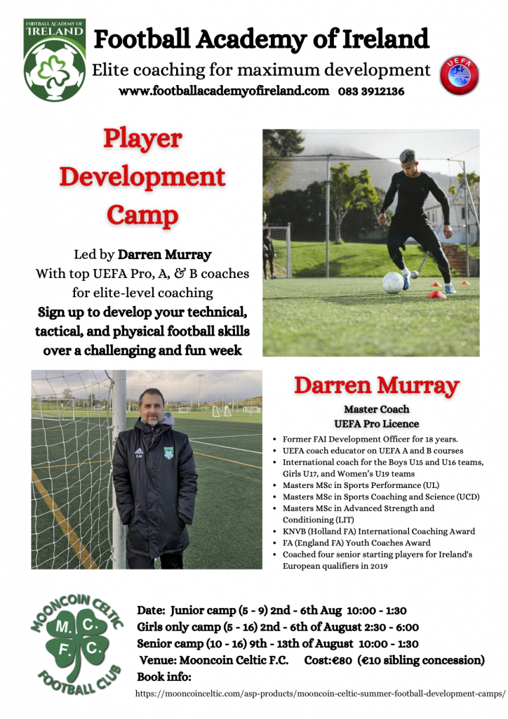 MOONCOIN CELTIC SUMMER CAMP – Mooncoin Celtic FC