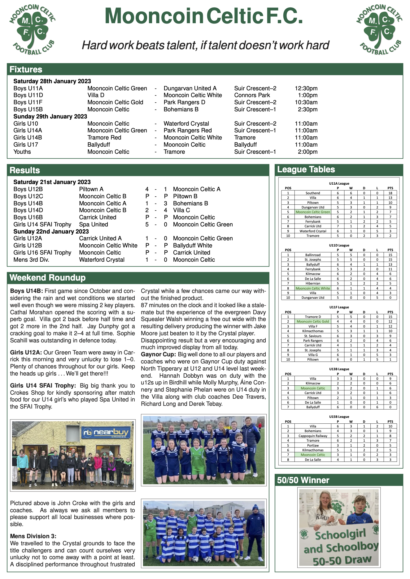 MCFC Newsletter 23rd January 2023 – Mooncoin Celtic FC